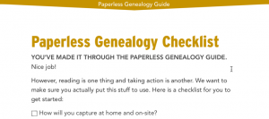 Paperless Genealogy Guide
